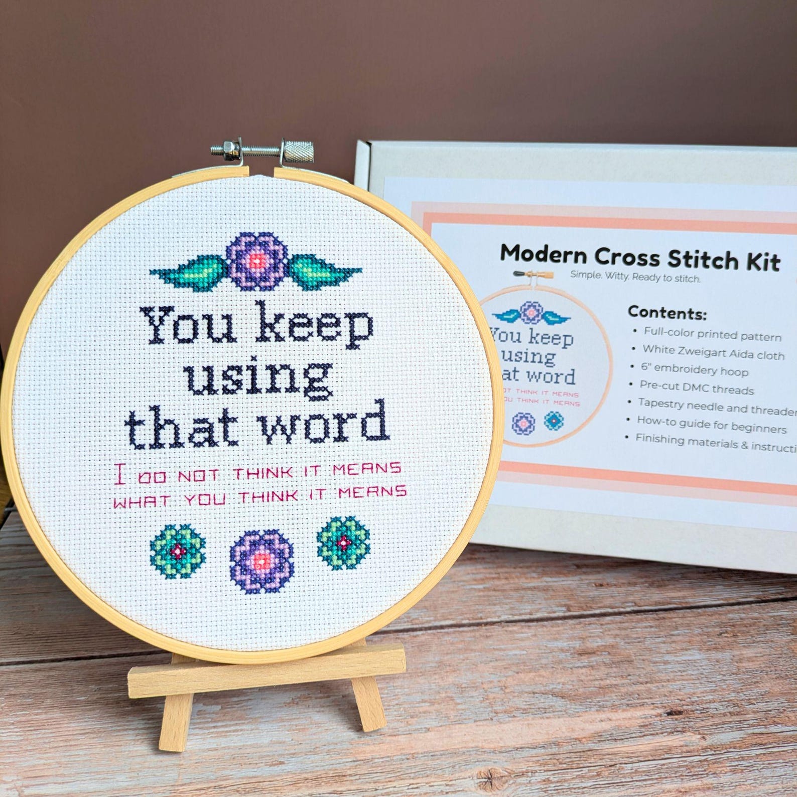 Funny Princess Bride Cross Stitch Kit: 'you Keep Using That Word' Quote ...