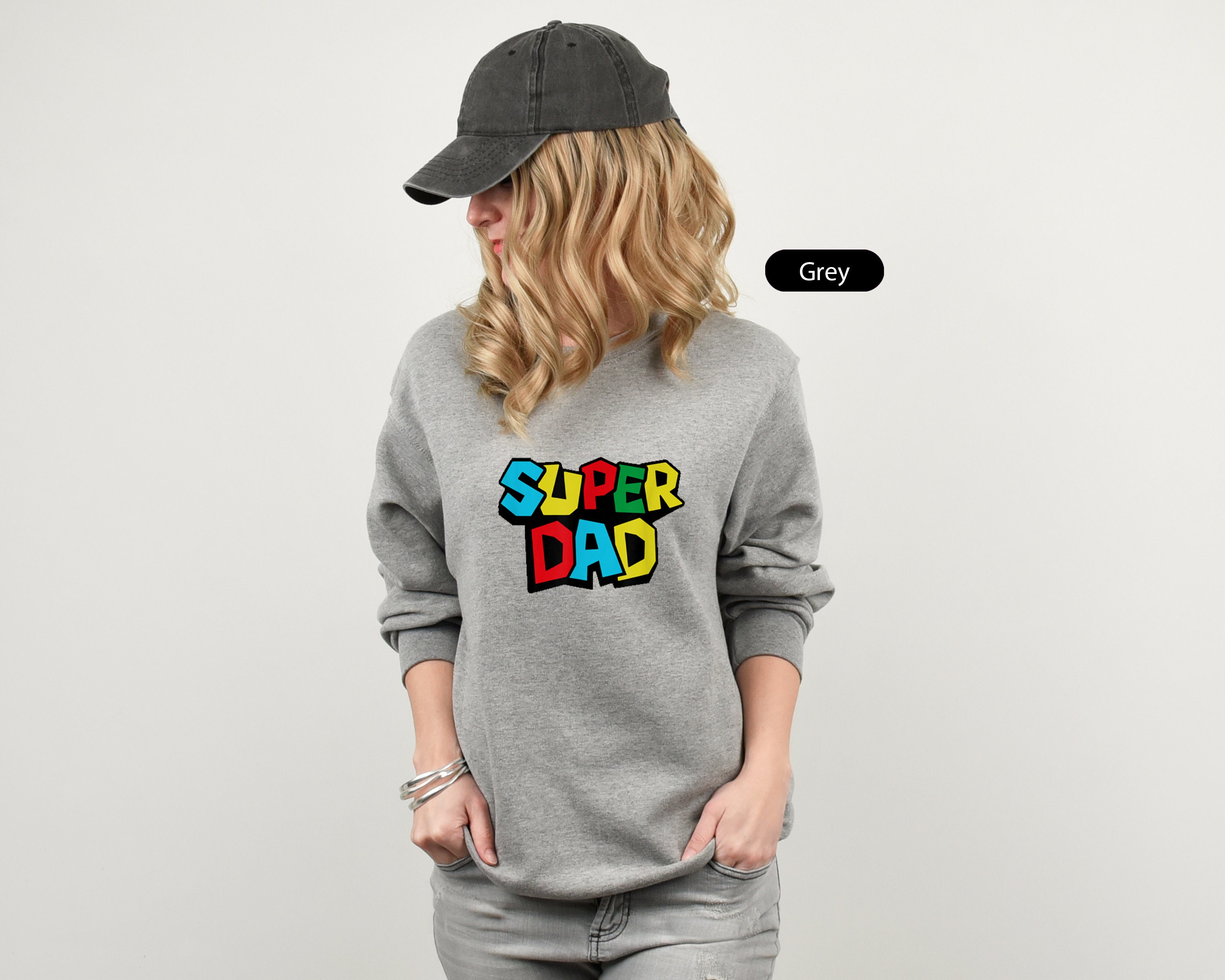 Super Dad Vintage Sweatshirt Super Mario Fathers Day - Etsy