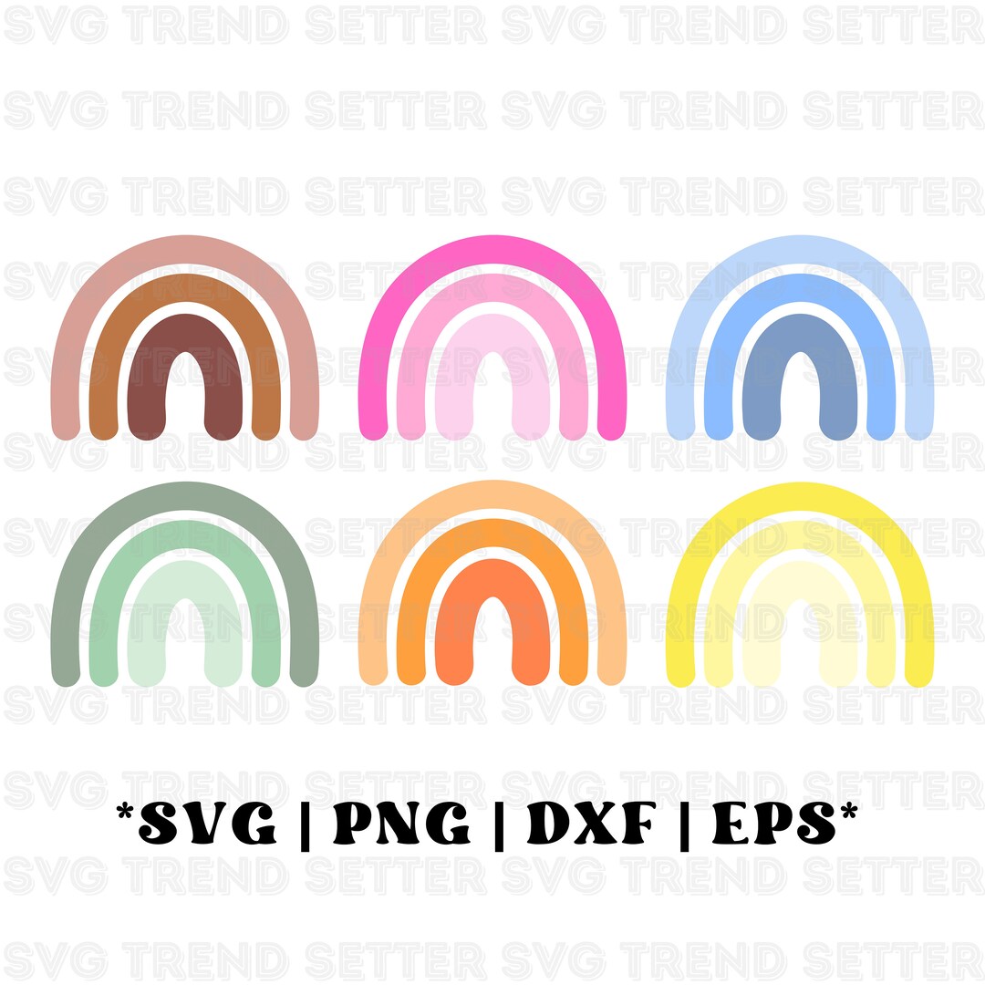 Rainbow SVG Bundle, Colorful Rainbow Svg Bundle, Svg Cut File, Svg Art ...