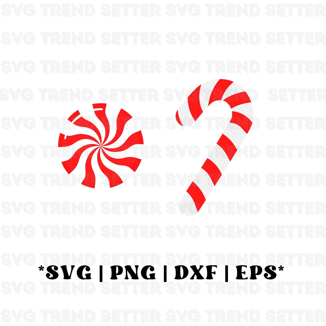 Candy Cane Svg, Peppermint Svg, Christmas Svg, Christmas Clip Art ...