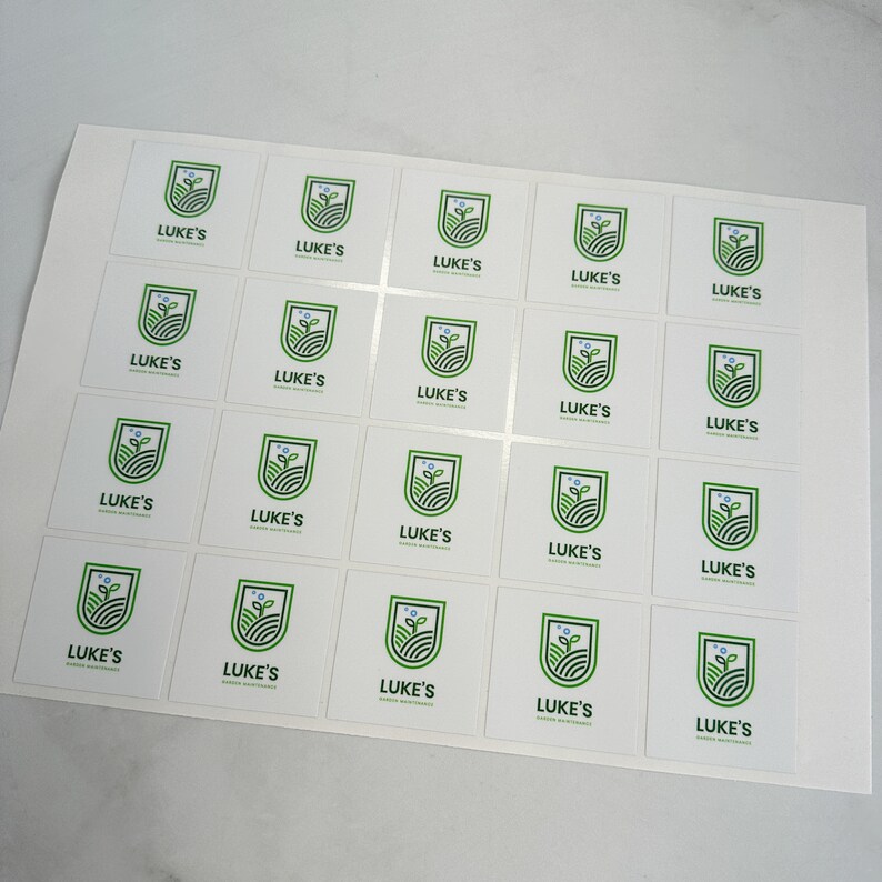 Square Branding Stickers, Custom Logo Stickers Sheet, Packaging ...