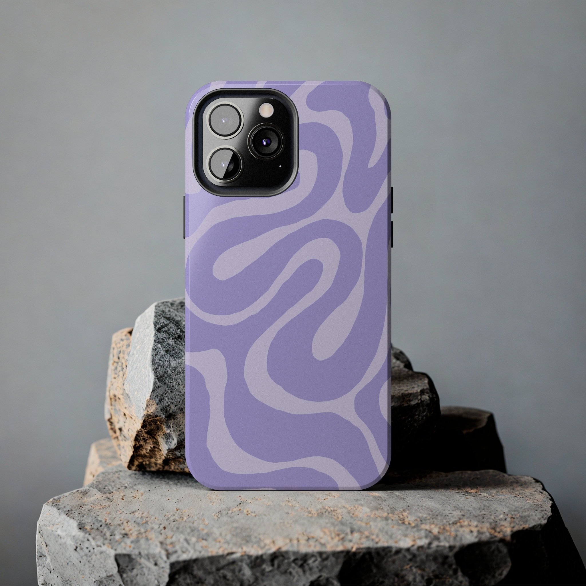 Cute Swirl Purple Aesthetic iPhone Phone Case, Tough Phone Case, Purple ...