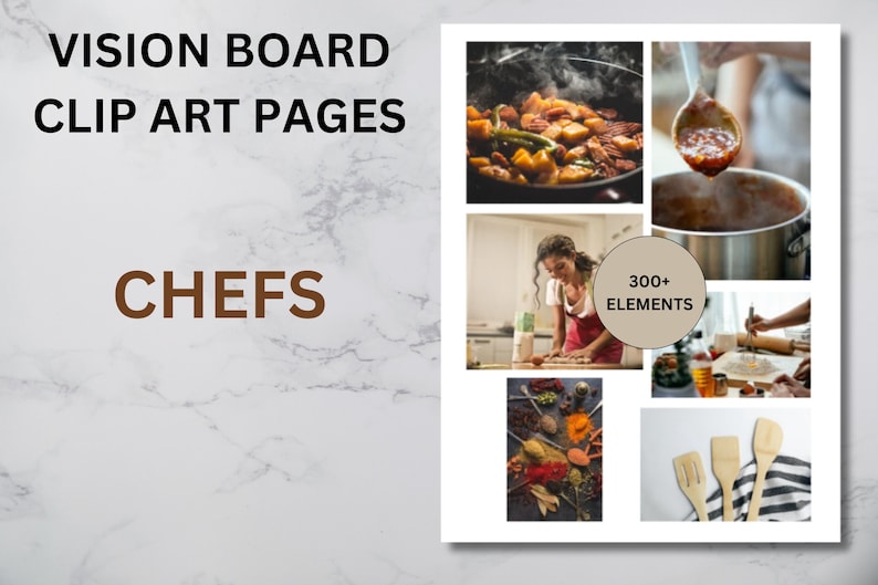 Vision Board Kit Printable Art for Chefs and Culinary Arts Students ...