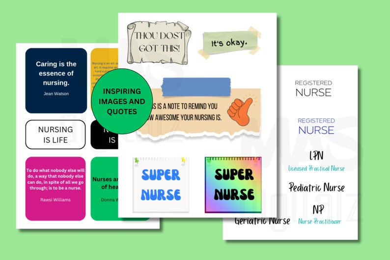 Vision Board Kit Printable Art for Nurses and Nursing Students | 300 ...