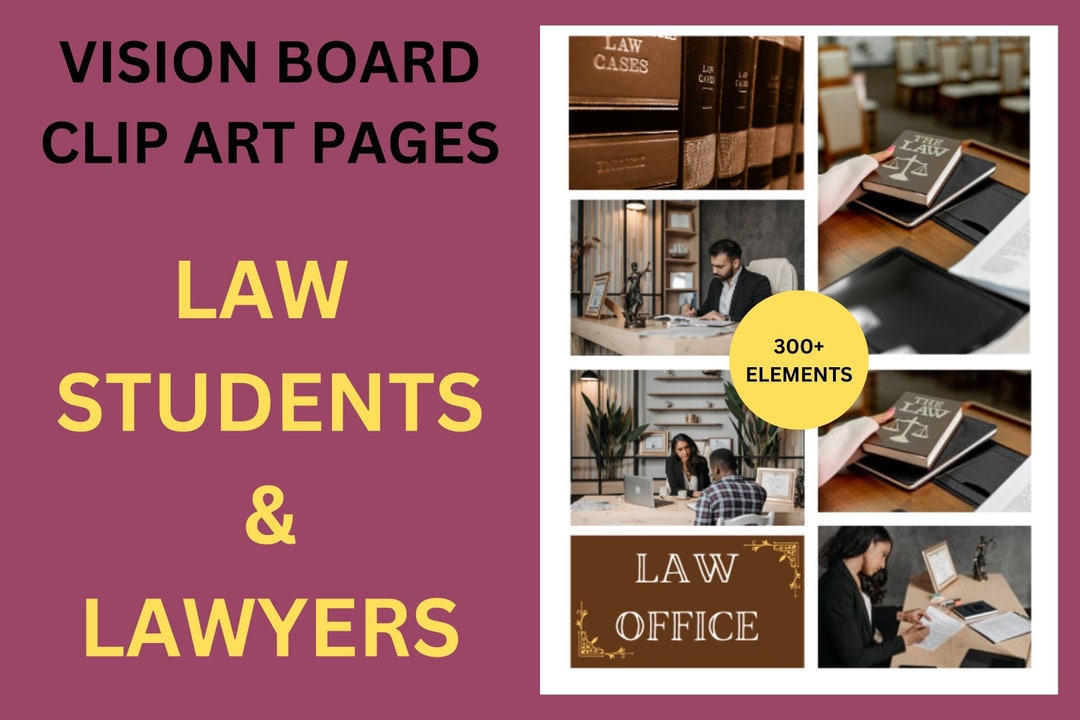 Vision Board Kit Printable Art for Law Students and Lawyers With 300 ...