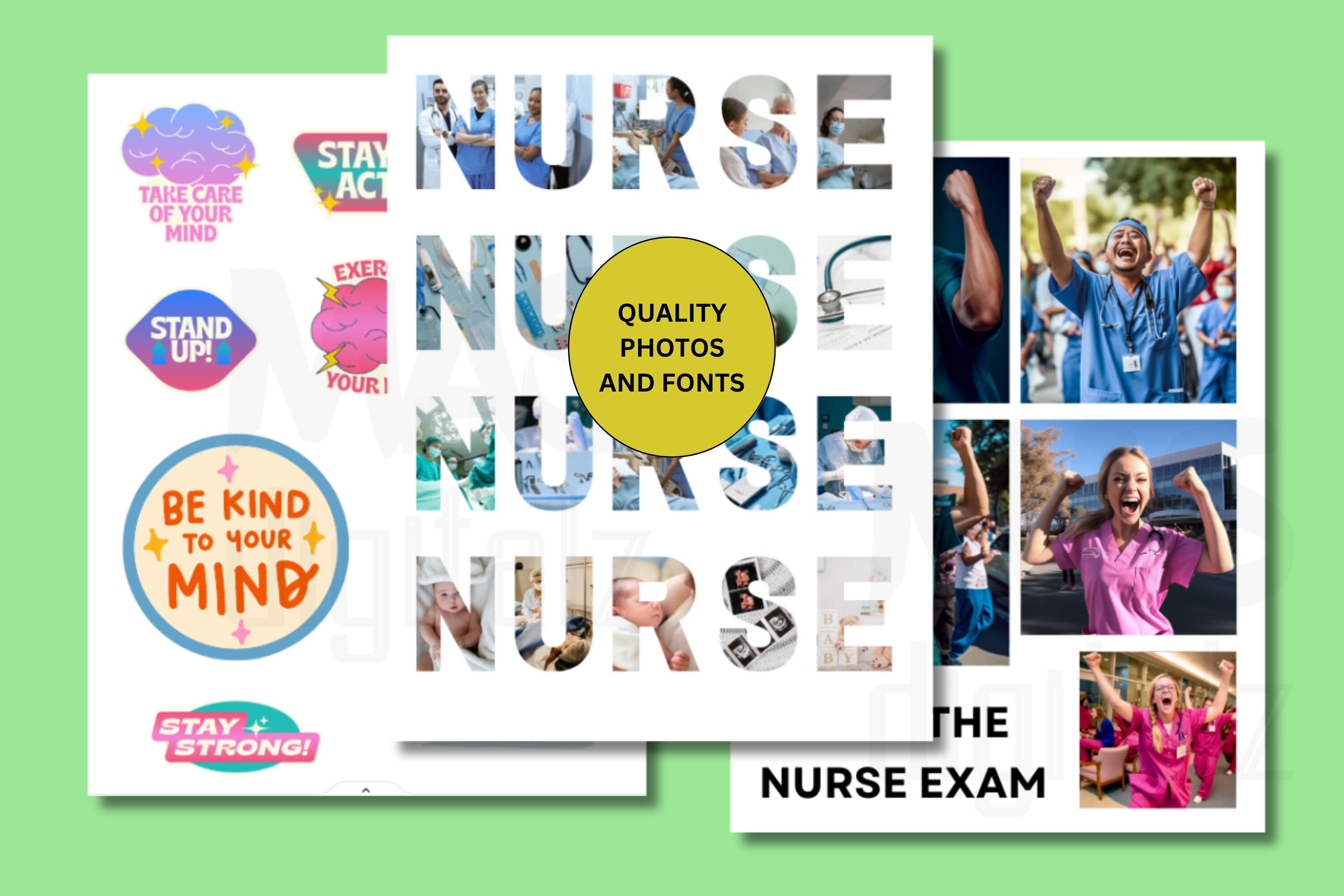 Vision Board Kit Printable Art for Nurses and Nursing Students | 300 ...