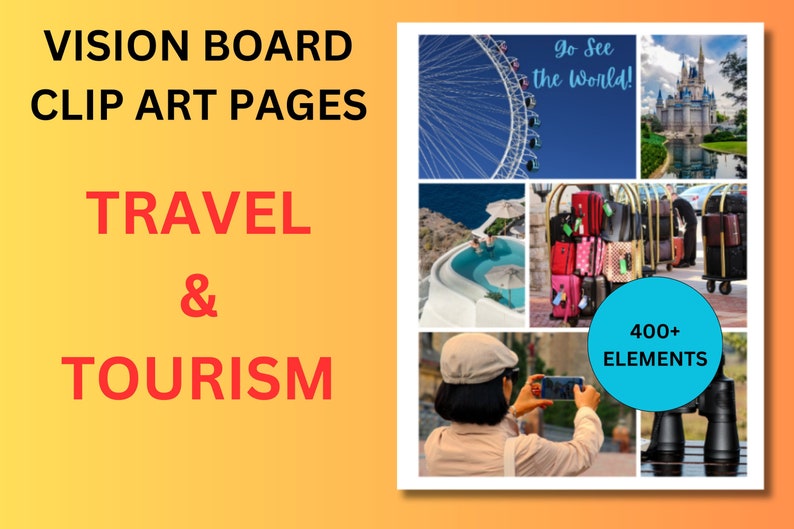 Vision Board Printable Clip Art for Travel & Tourism Wish List - Etsy