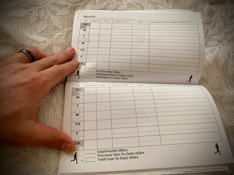 Running Training Log Printable PDF Page PNG Art File Digital File ...