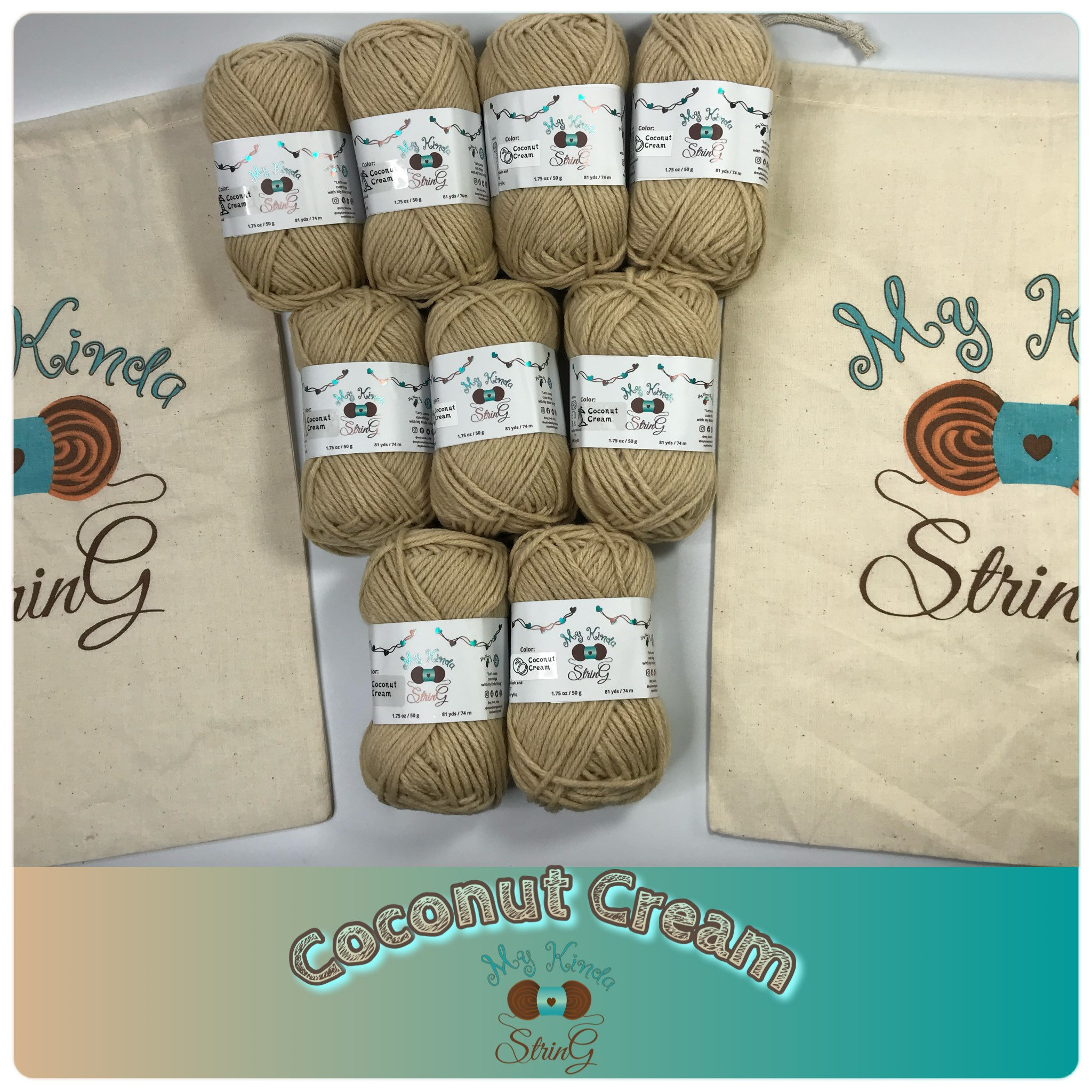 Coconut Cream Color My Kinda String Yarn - Etsy