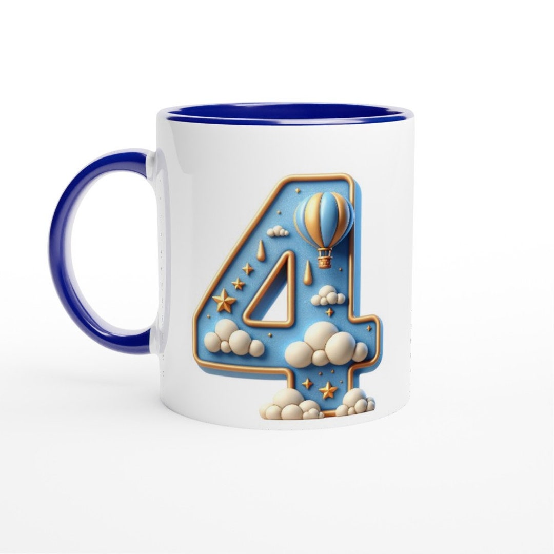 Turning Four Mug: A Sweet Keepsake for Your Little Boy's 4th Birthday ...