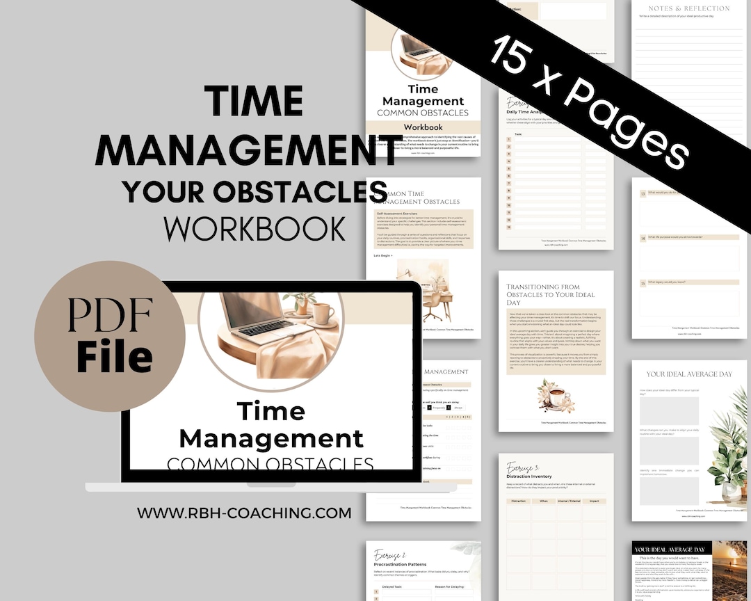Time Management Obstacles Workbook: Identify Procrastination ...