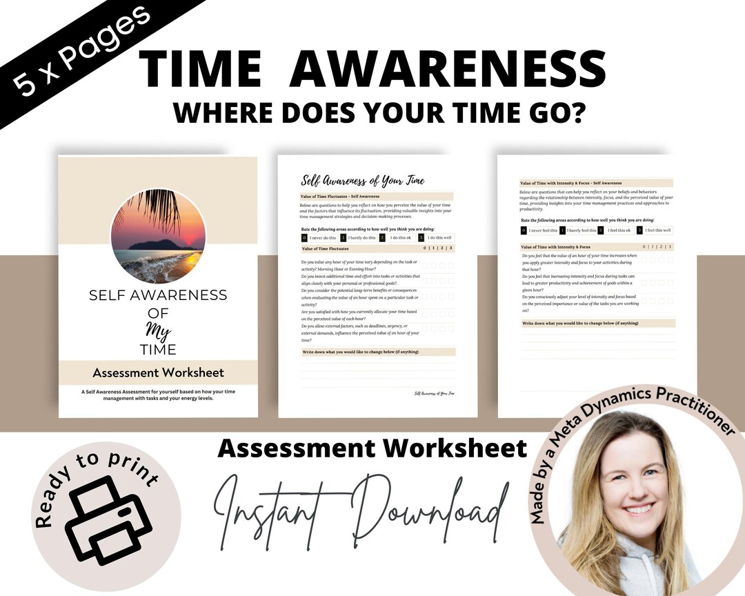 Self-awareness of Time Workbook: Optimize Your Time Management for ...