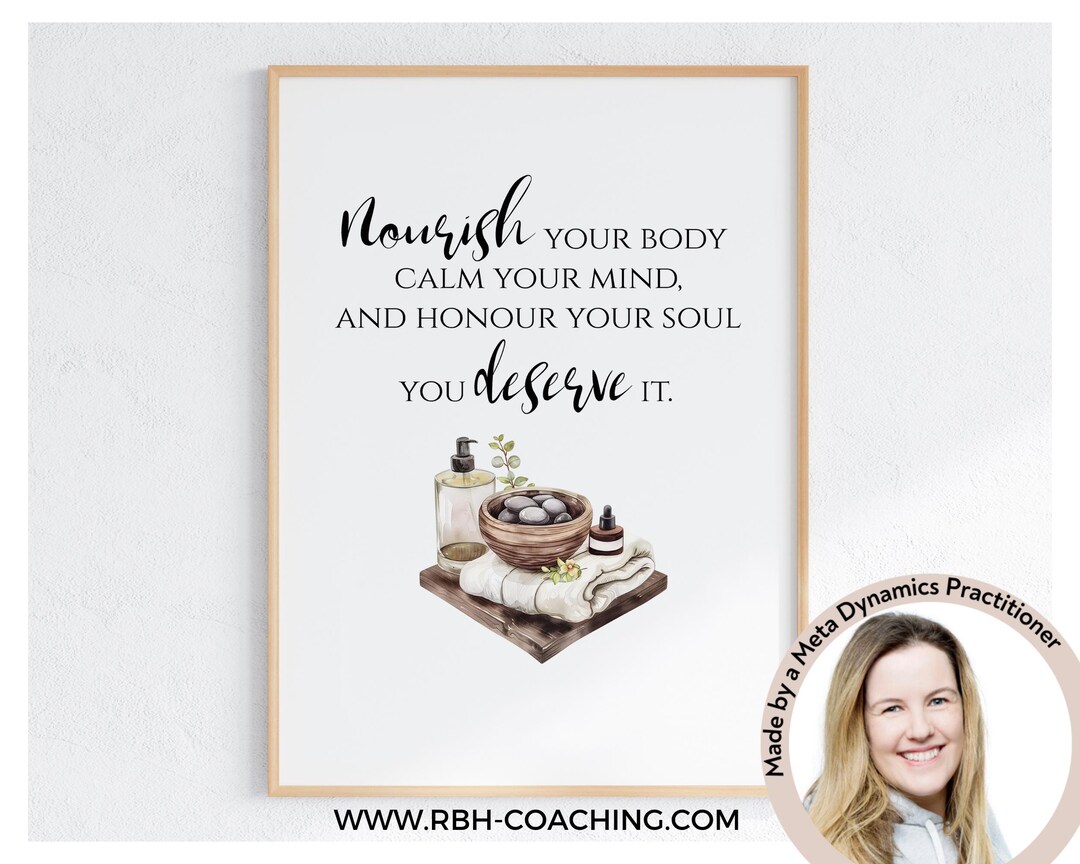 Self-care Wall Art Mindfulness Wellness Print for Women Inspirational ...