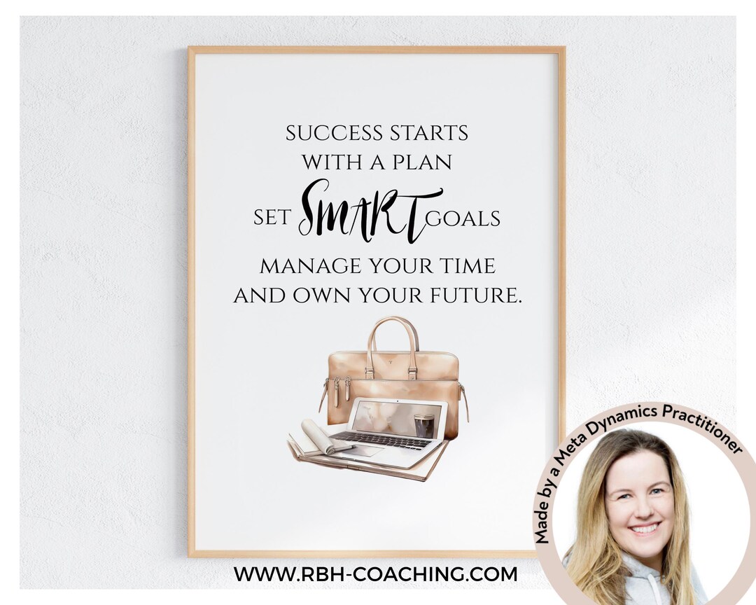 Goal Setting Wall Art Motivational Quote Print Goal Setting Poster Gift ...