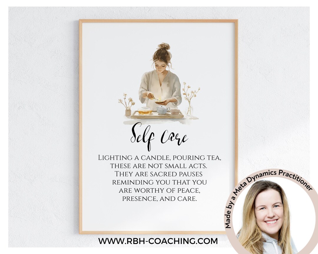 Self Care Art Print, Self Love Decor, Mindfulness Quote Poster ...