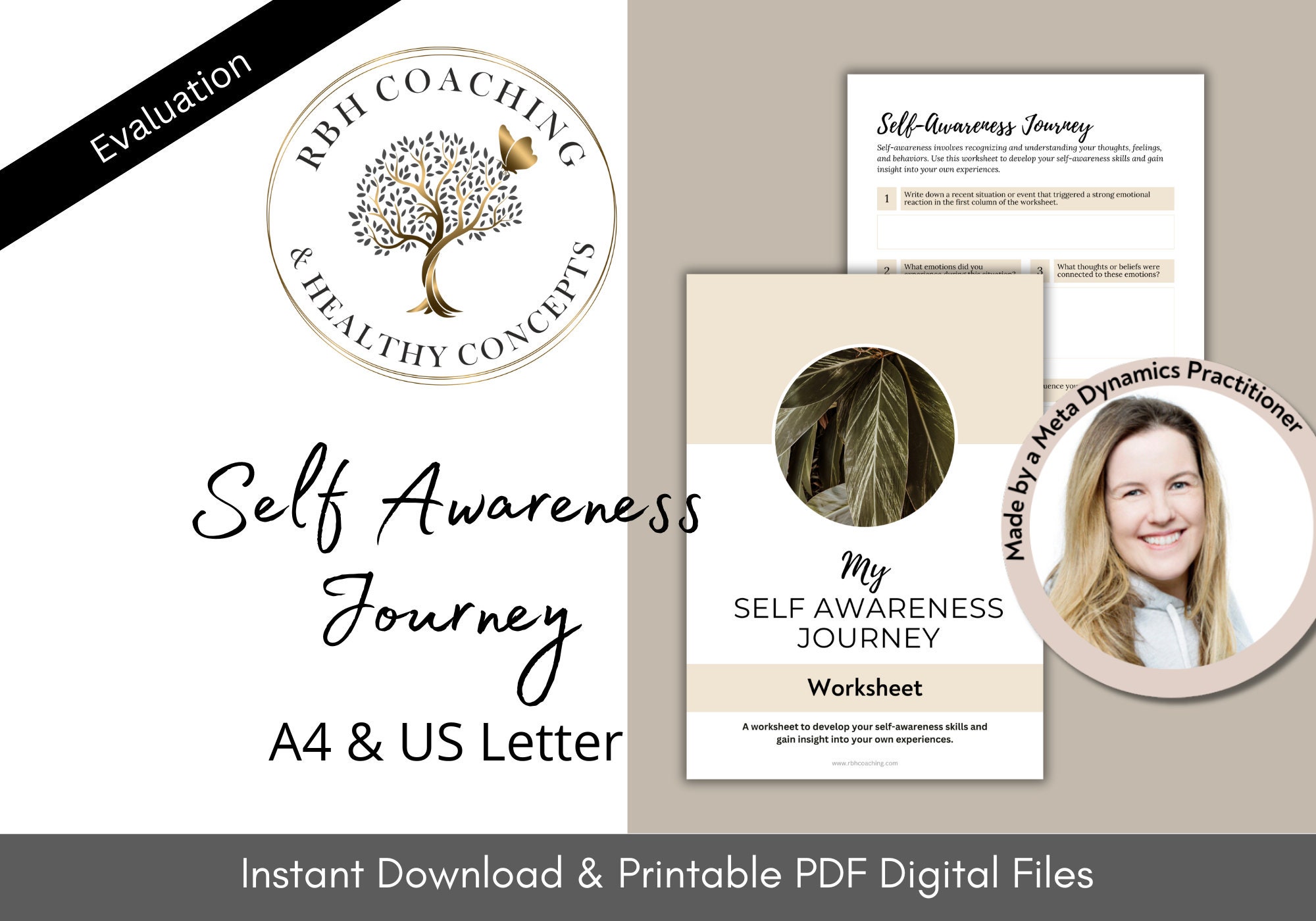Self Awareness Journey Printable, Psychological, Emotional, Thoughts ...
