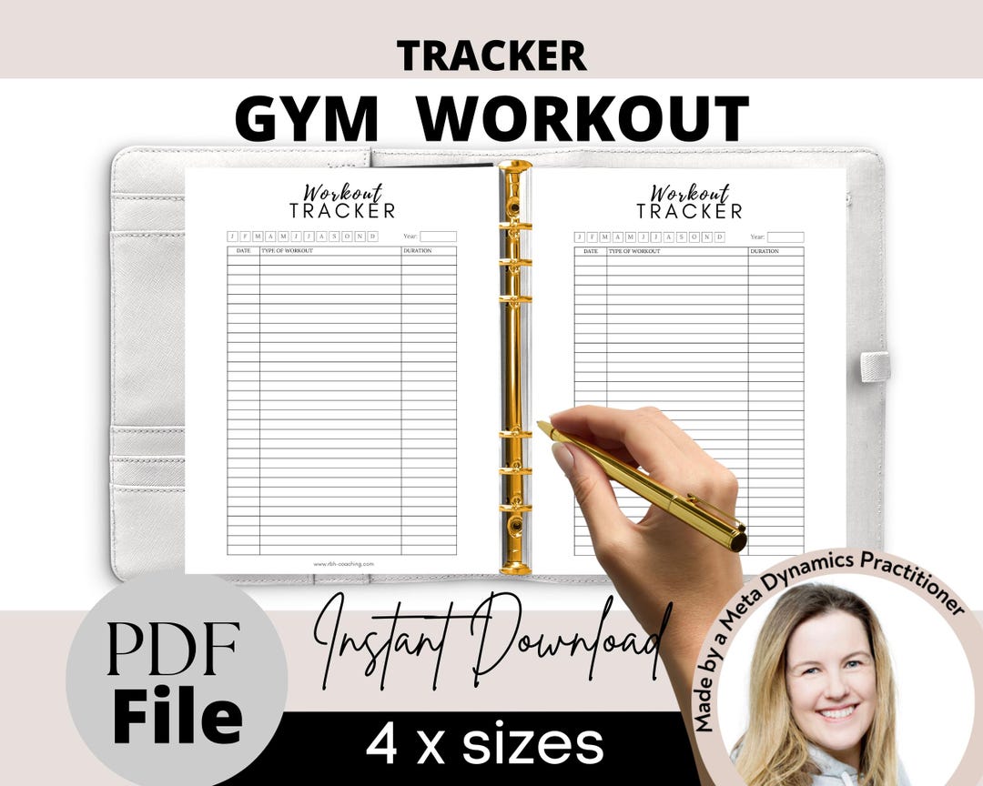 Workout Tracker, Printable, Daily Exercise Log, Cardio Tracker ...