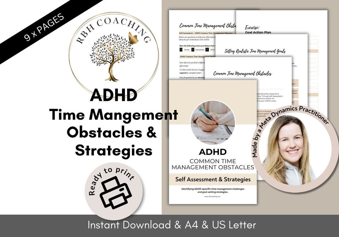 ADHD Therapy Worksheets - Common Time Management Obstacles - Self ...