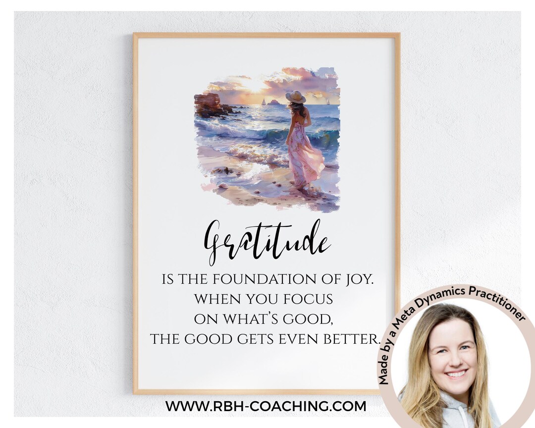 Gratitude Wall Art Downloadable Prints, Inspirational Quote, Home Wall ...