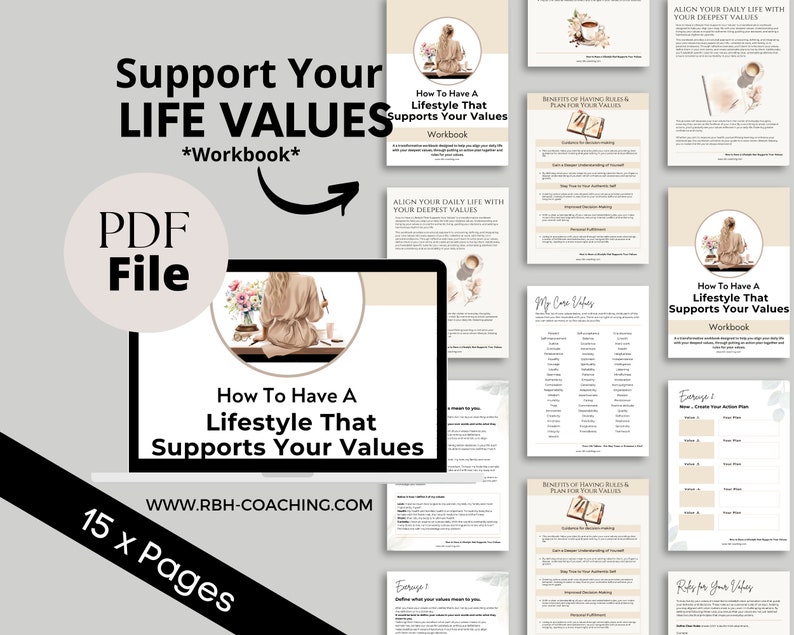 Empower Your Values: Action Plan & Guidance, Life Coaching Worksheets ...
