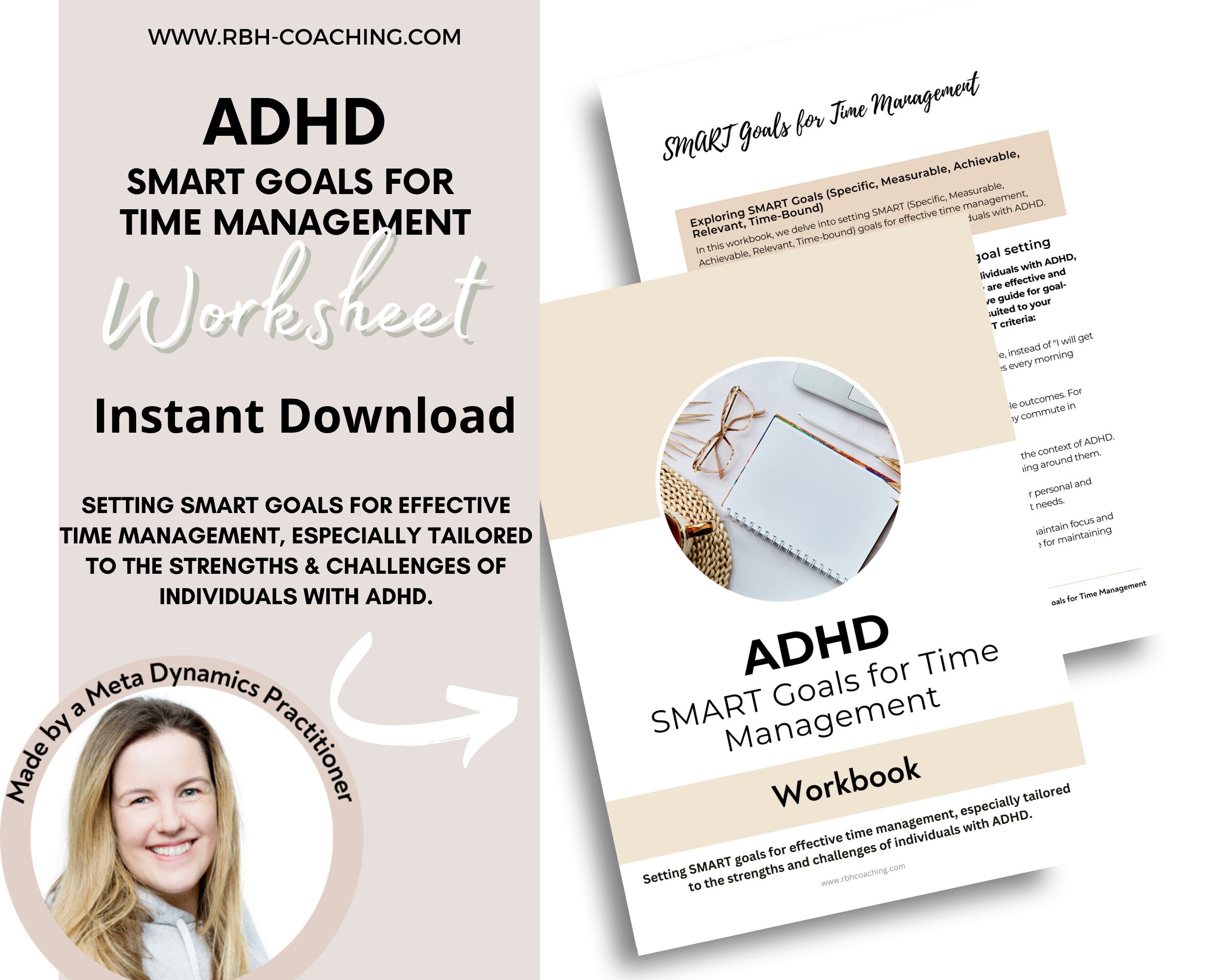 Adhd-smart Goals for Time Management-adhd Therapy Workbook-mental ...