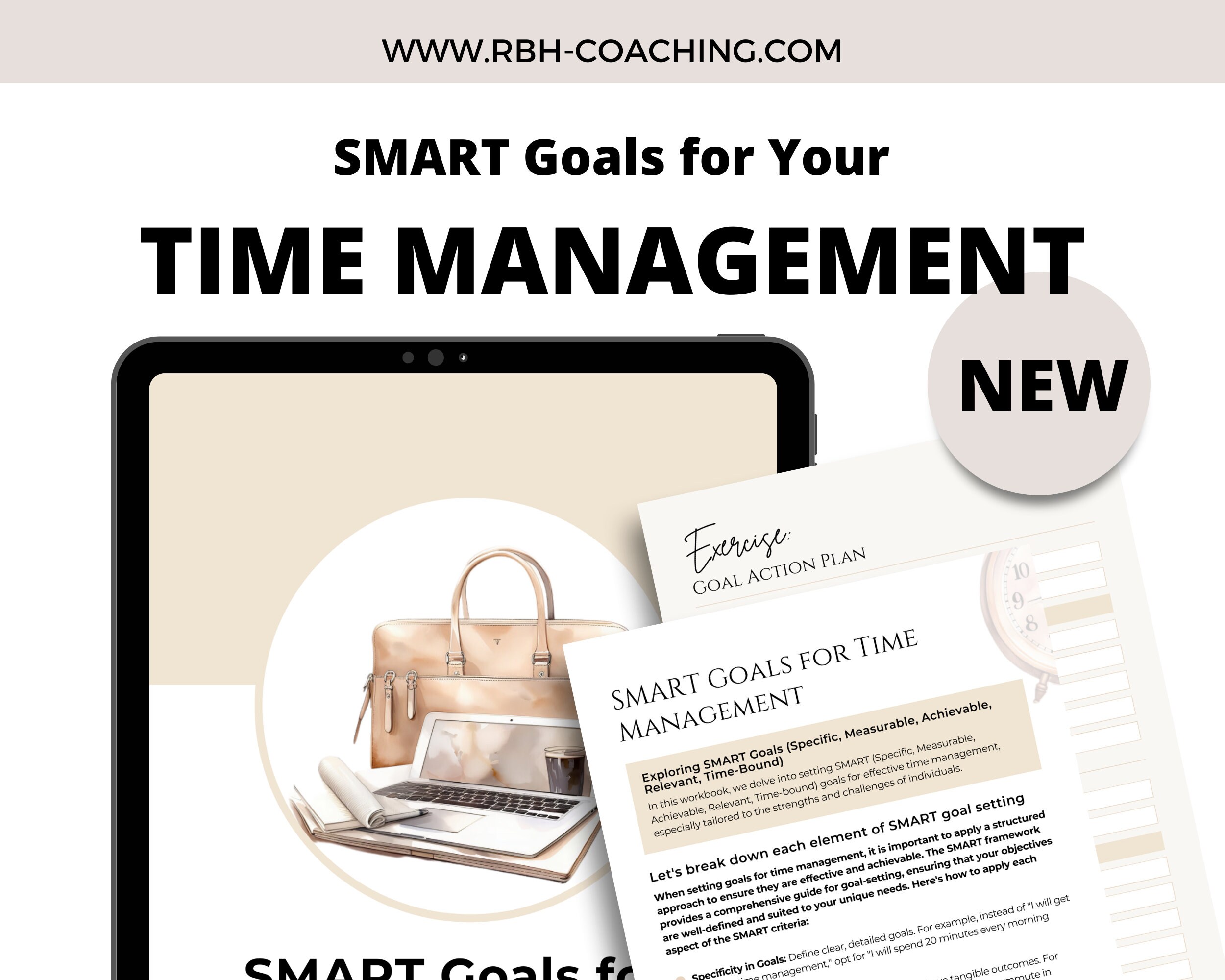 Time Management Workbook: SMART Goals Life Coaching Printable Therapy ...