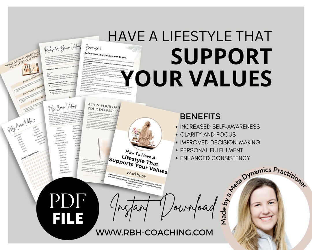 Empower Your Values: Action Plan & Guidance, Life Coaching Worksheets ...
