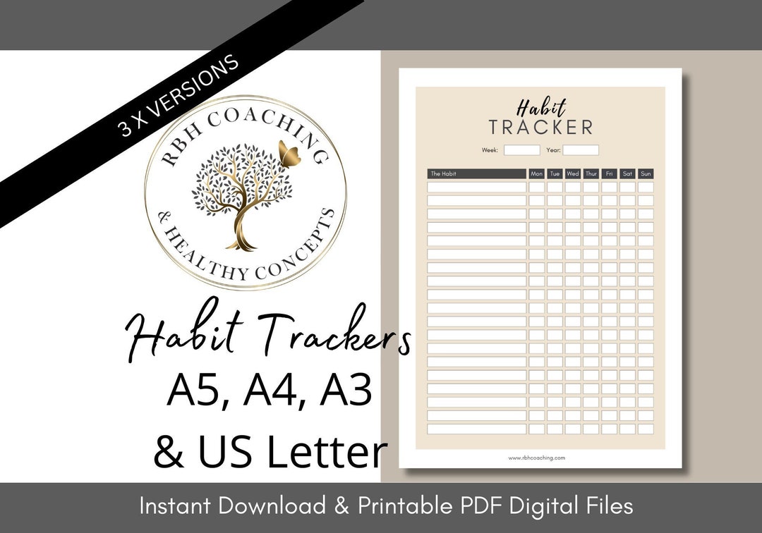Habit Trackers, Increase Self Esteem, Productivity, New Habits ...