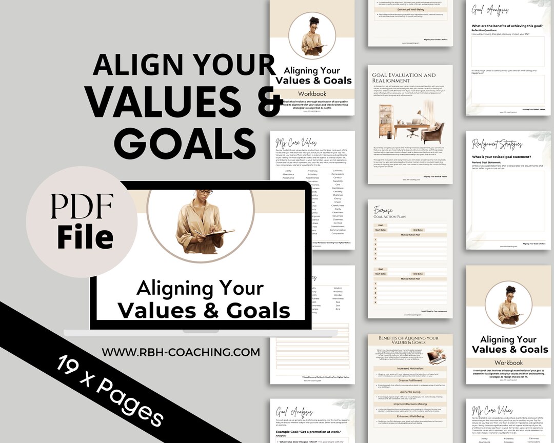 Empower Your Journey: Goals & Values Alignment Workbook for Authentic ...