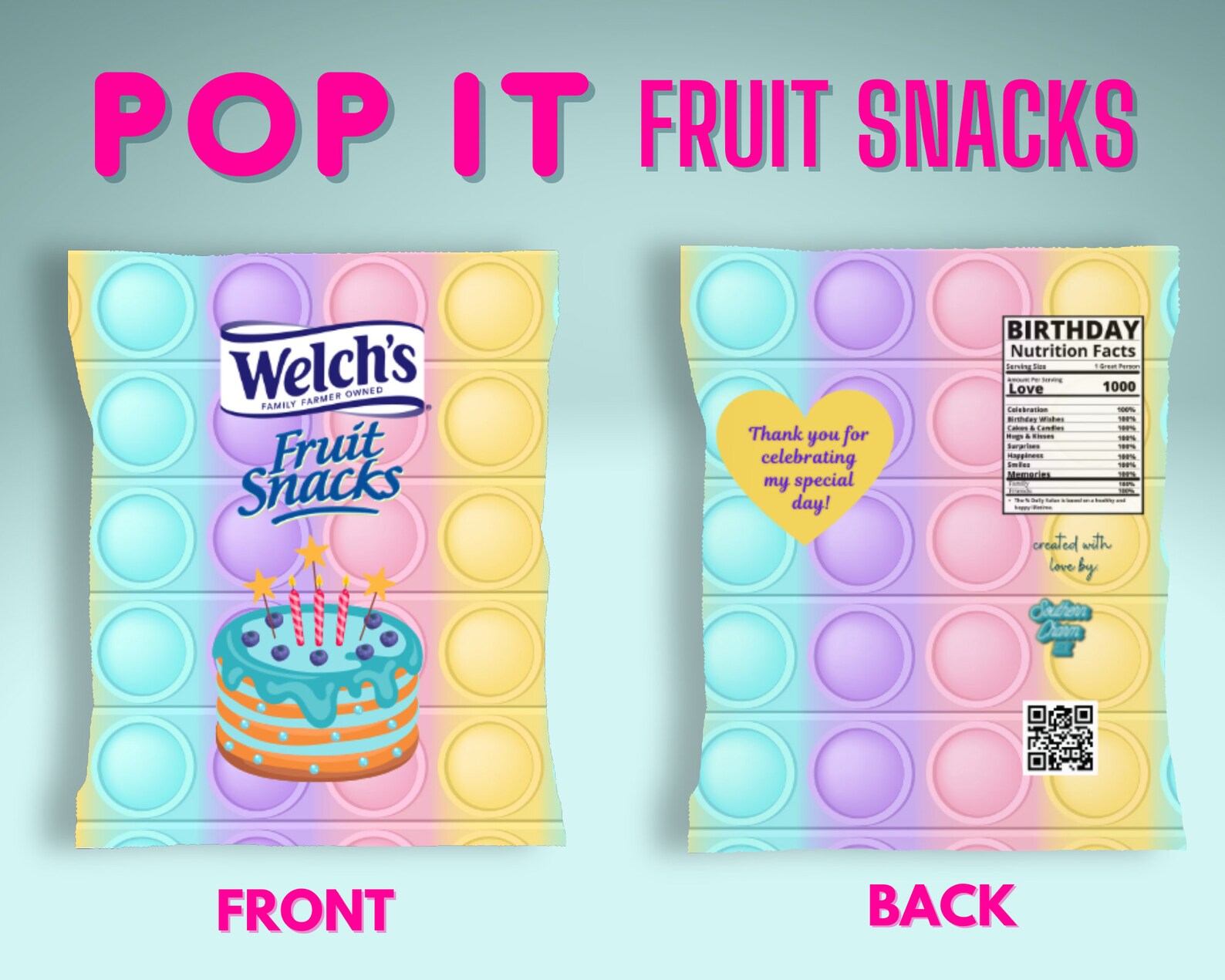 Pop It Party Favors Bundle - Etsy