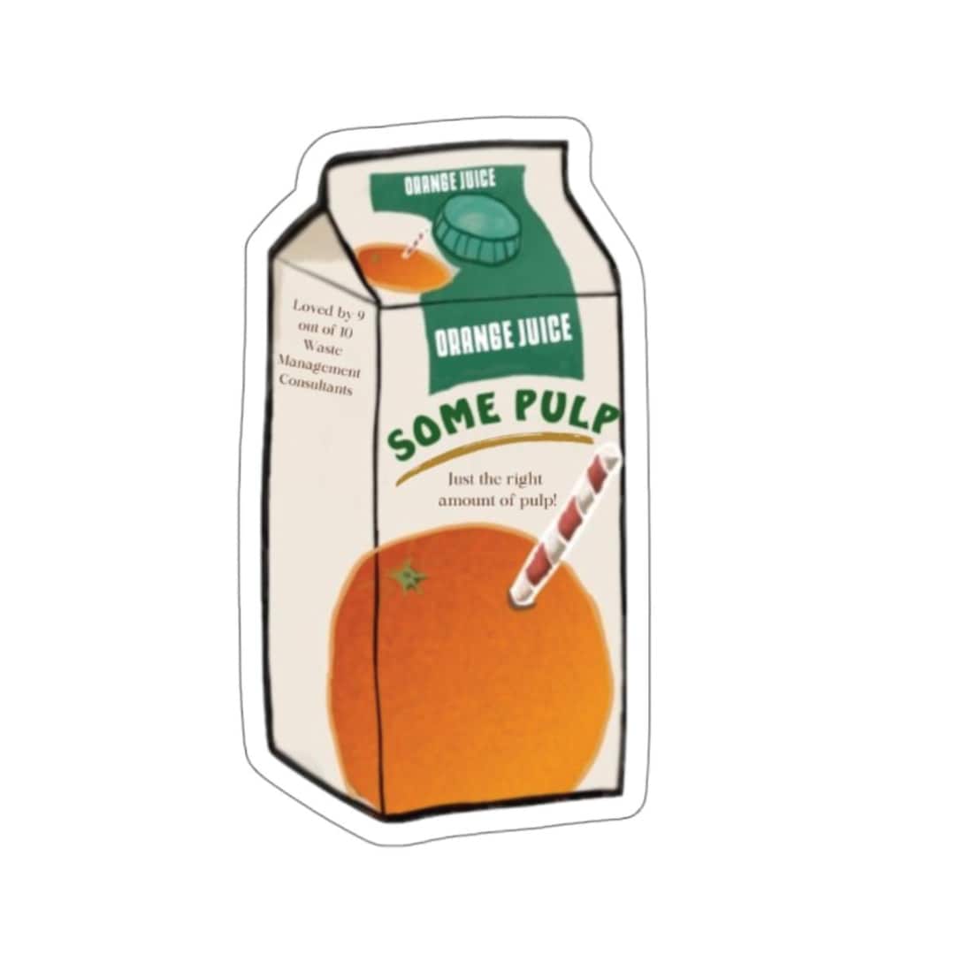Sopranos Some Pulp Orange Juice Kiss-cut Sticker - Etsy