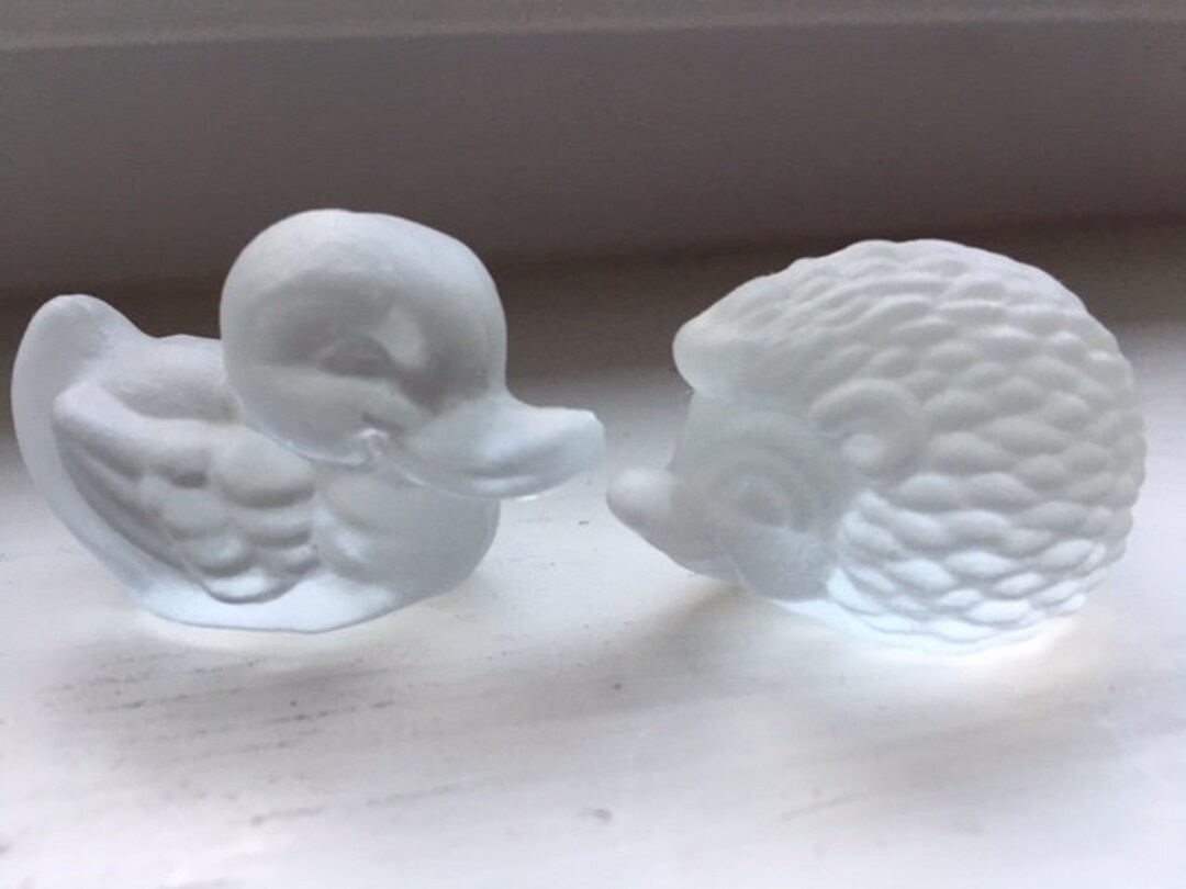 Pair of Vintage Goebel Glass Miniature Figurines Duck and - Etsy