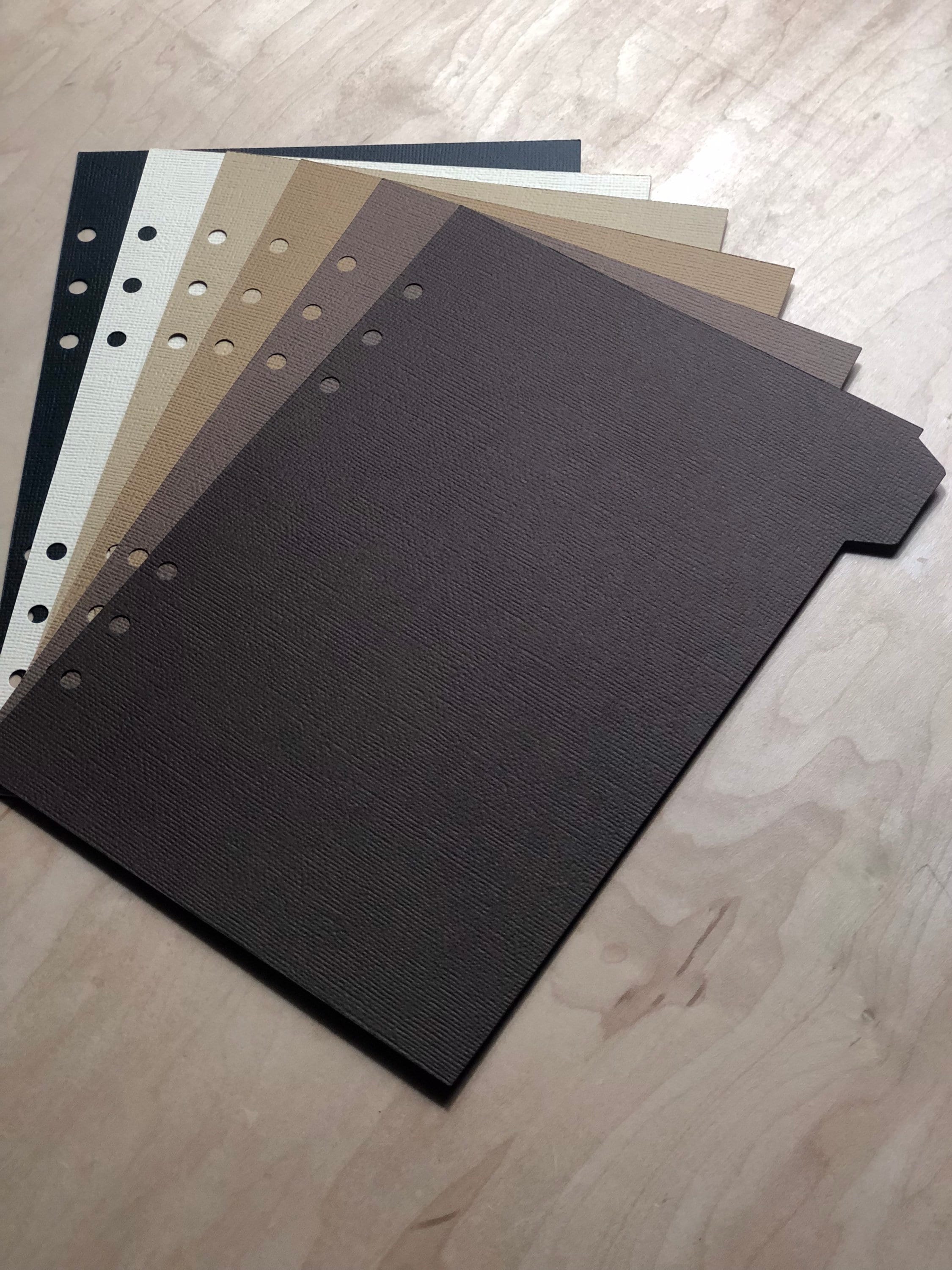 A5 Tabbed Planner Dividers: Coffee Colors, Textured Cardstock (set of 6 ...