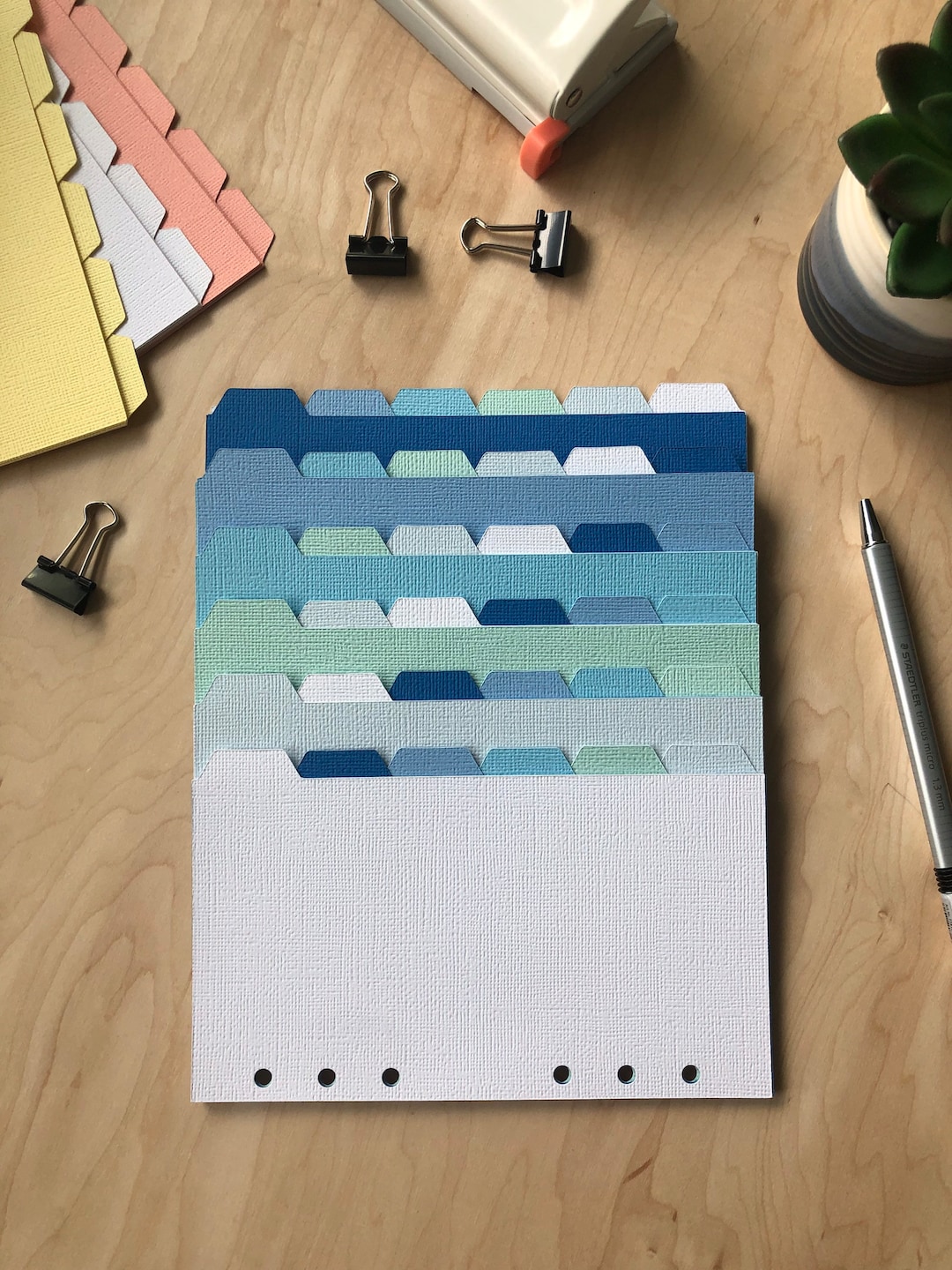 Textured Pastel Tab Dividers: Personal Size Planner Set - Etsy
