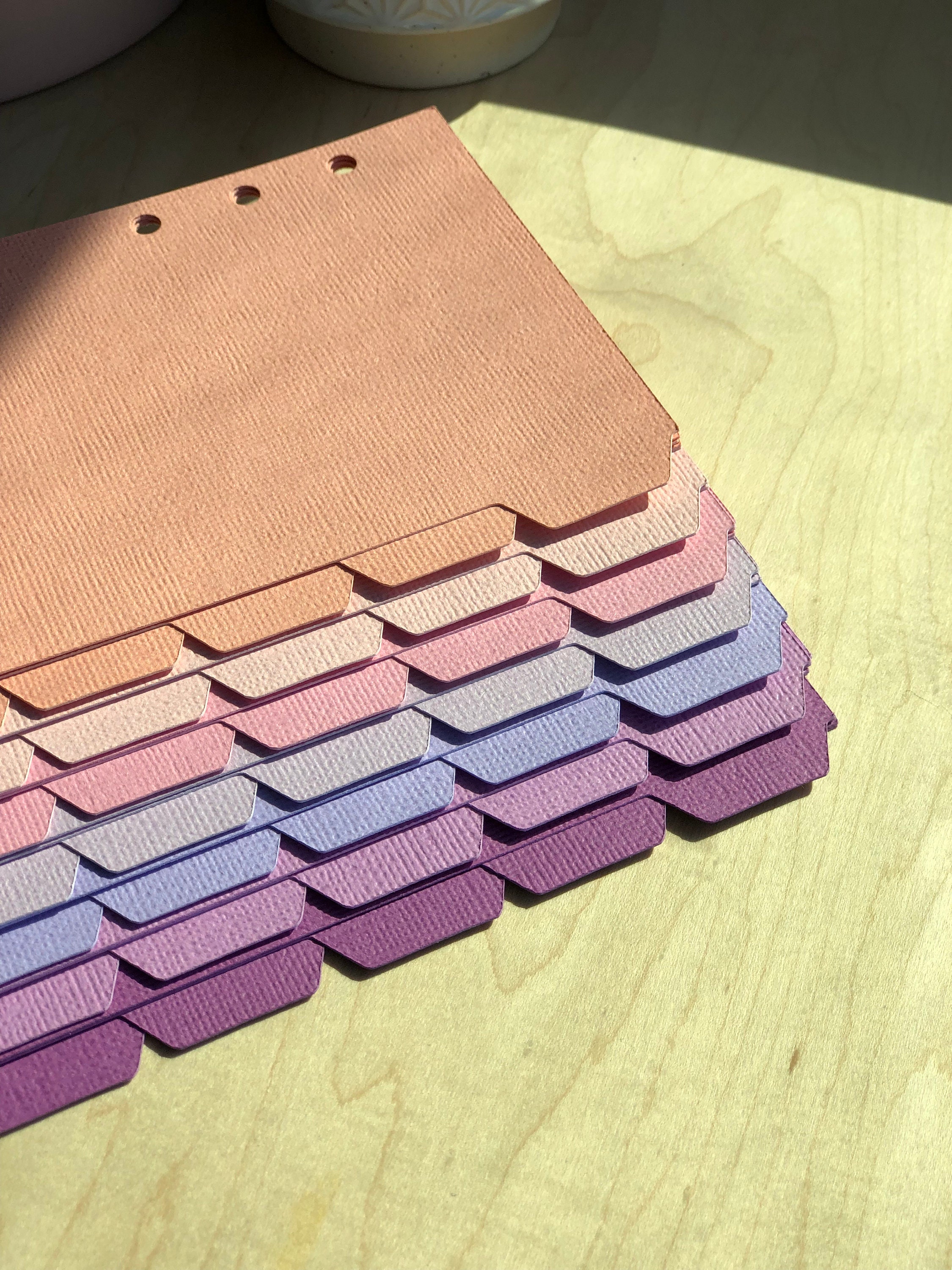 6 Side Tab Divider Set Personal Sophisticated A6 - Etsy