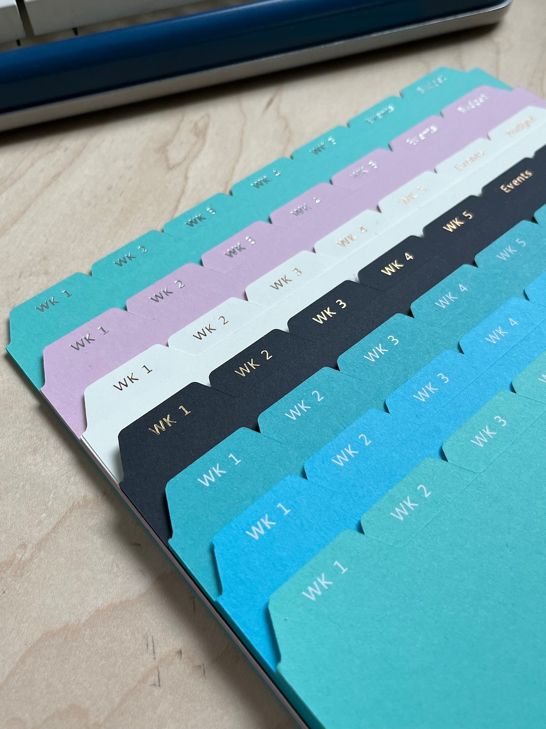 Sophisticated Foil Stamped A5 Weekly, Event,budget Divider Set (7 ...