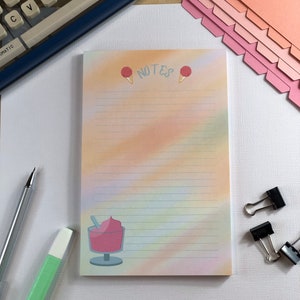 Pastel Ice Cream Notepad: Sherbet Stationery, Fun Office Desk Notes (5 ...