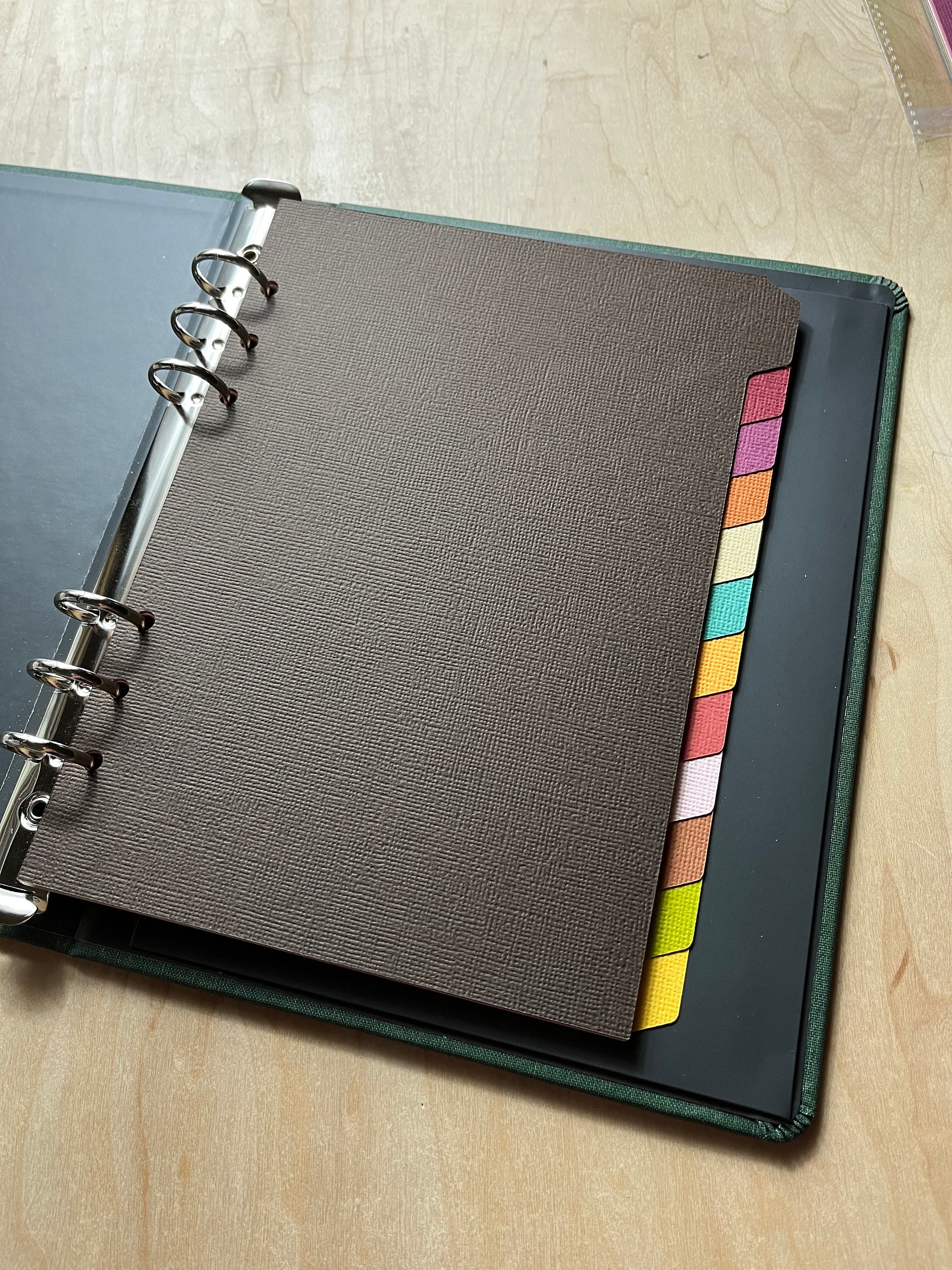 A5 12 Tabbed 6-ring Planner Dividers: Neutral Color Tabbed Set - Etsy