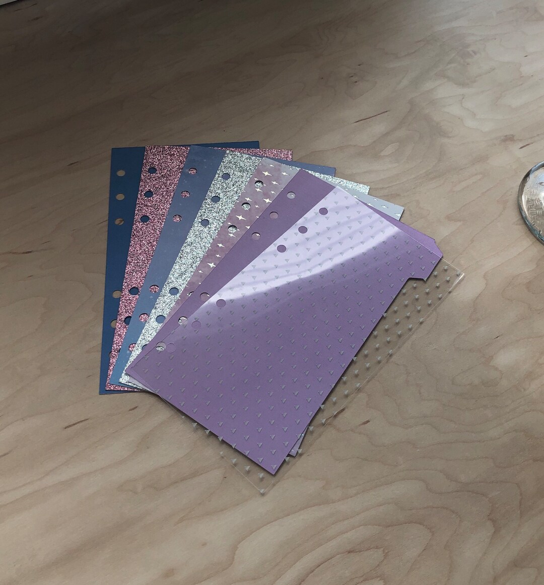 Personal Size Divider Set 6 Dividers Pastel 1 Transparent Pattern ...