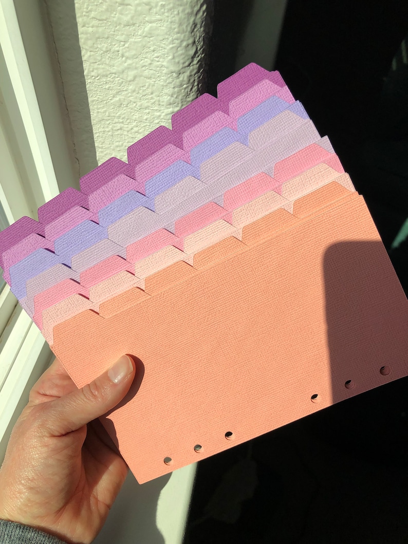 Pastel Textured Tab Dividers: Personal Planner, 6-piece Set - Etsy
