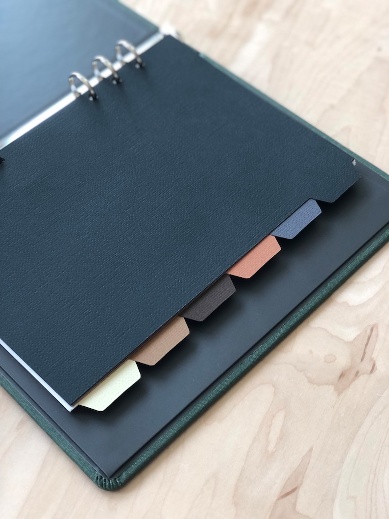 A5 Tabbed Planner Dividers | (6 Dividers in a Set)| Bold Modern Colors ...