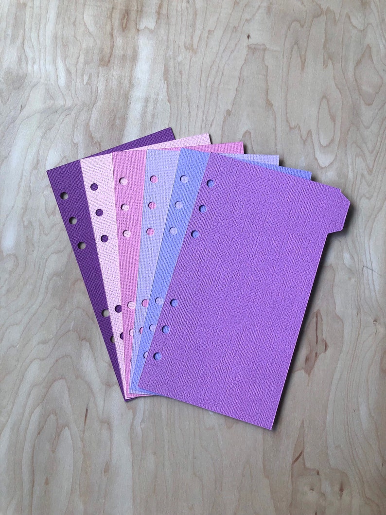 Pastel Textured Planner Dividers:personal Size, Tabbed Set - Etsy