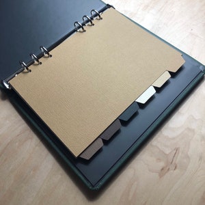 A5 Tabbed Planner Dividers: Coffee Colors, Textured Cardstock (set of 6 ...
