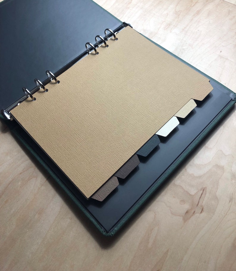 A5 Tabbed Planner Dividers: Coffee Colors, Textured Cardstock (set of 6 ...