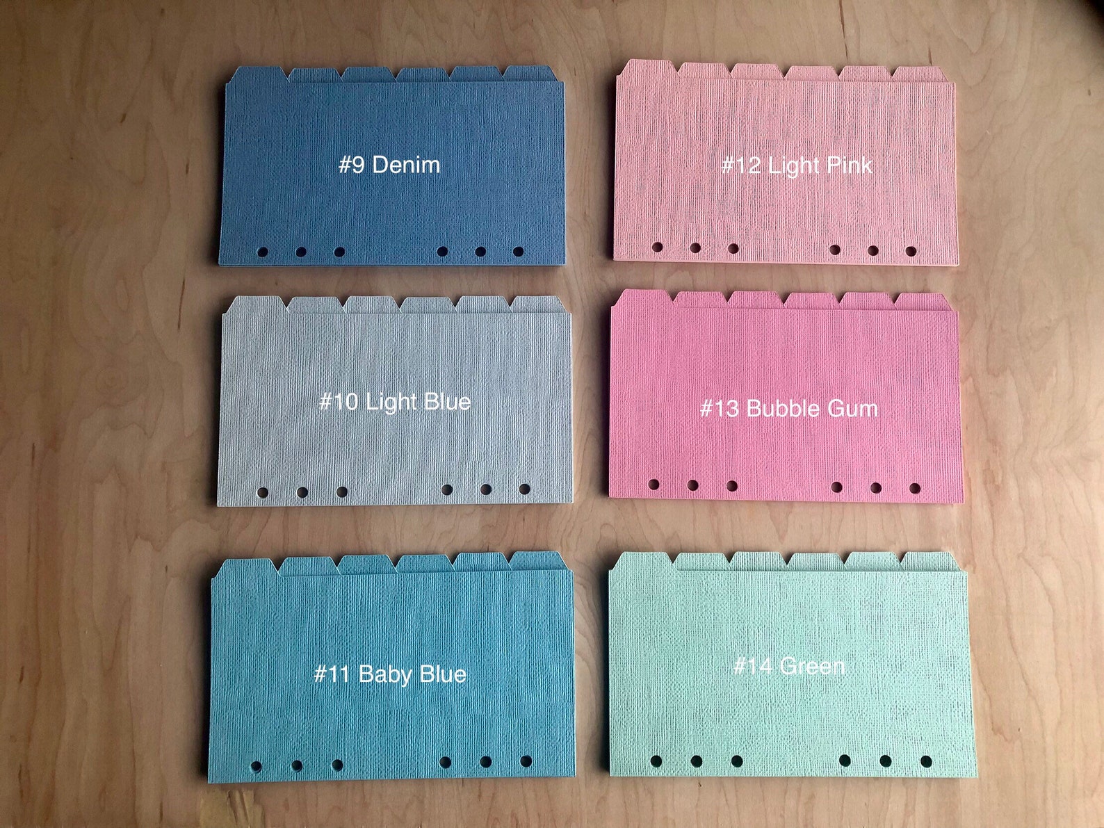 Pastel Textured Tab Dividers: Personal Planner, 6-piece Set - Etsy