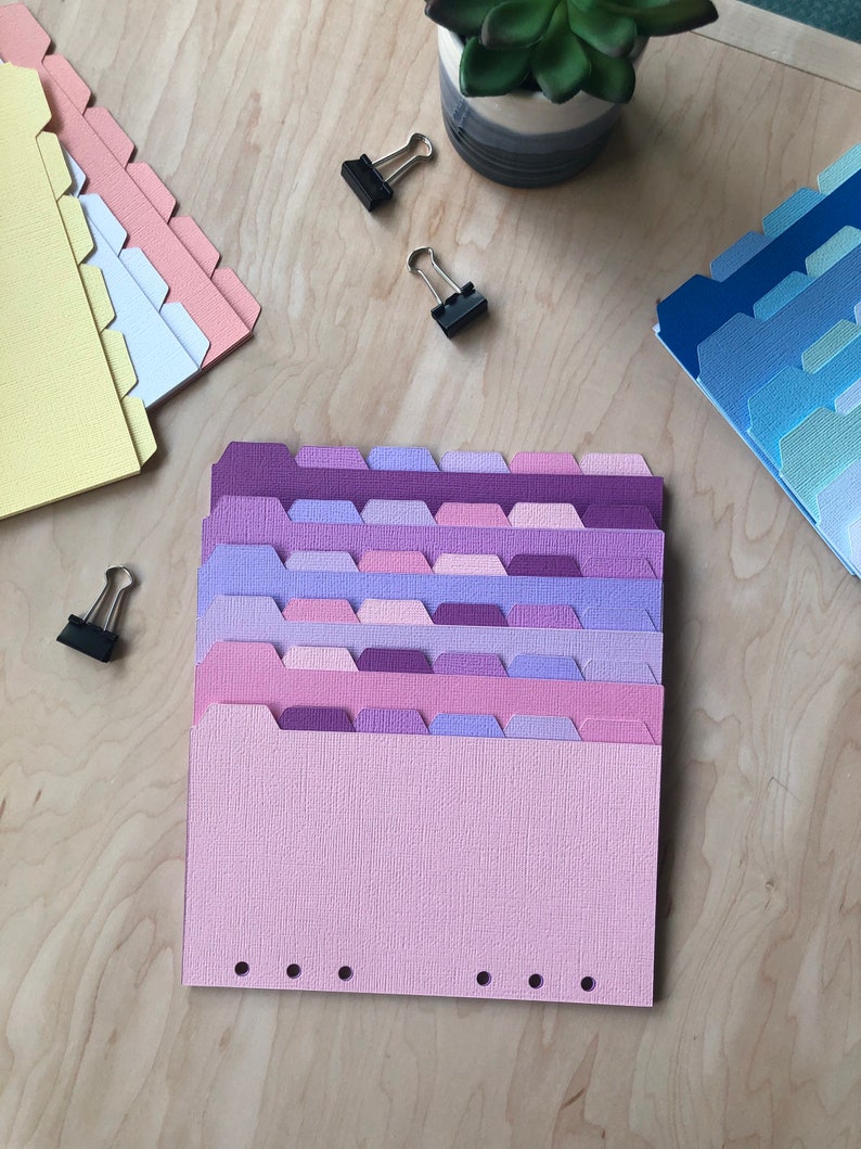 Pastel Textured Planner Dividers:personal Size, Tabbed Set - Etsy