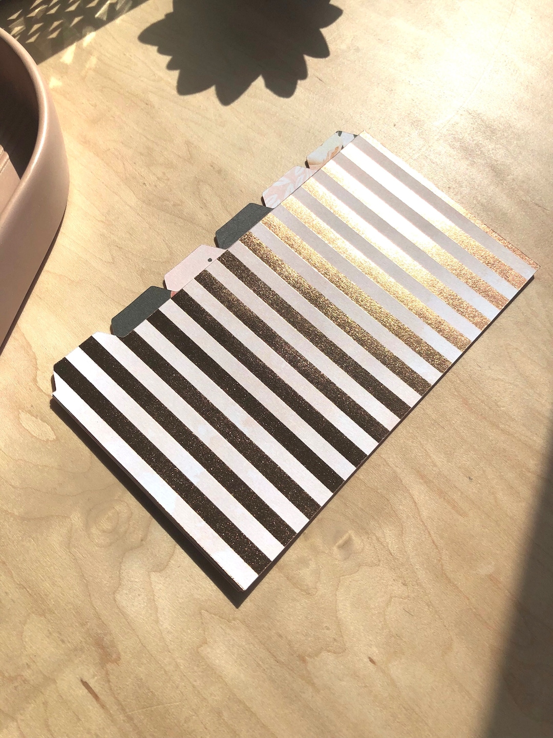 Rose Gold Foiled Planner Dividers: Personal Size, Floral Patterns (6 ...