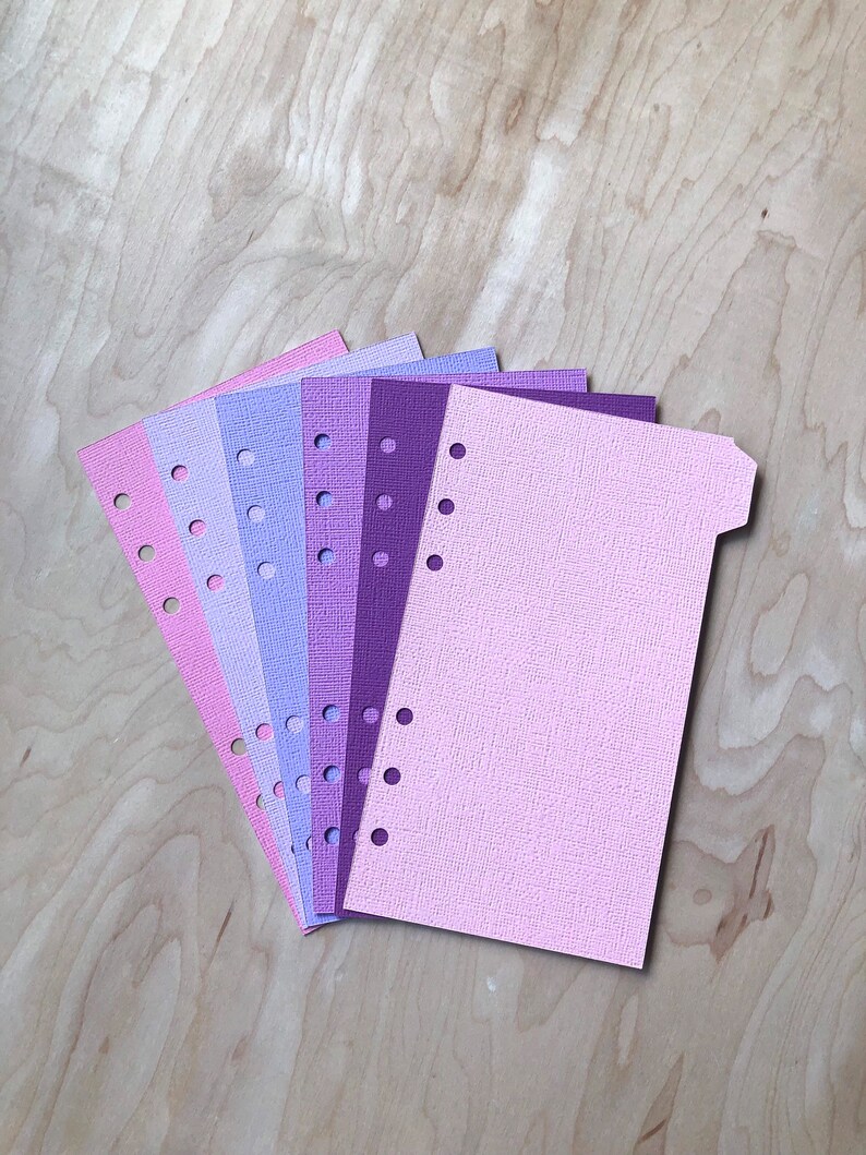 Pastel Textured Planner Dividers:personal Size, Tabbed Set - Etsy
