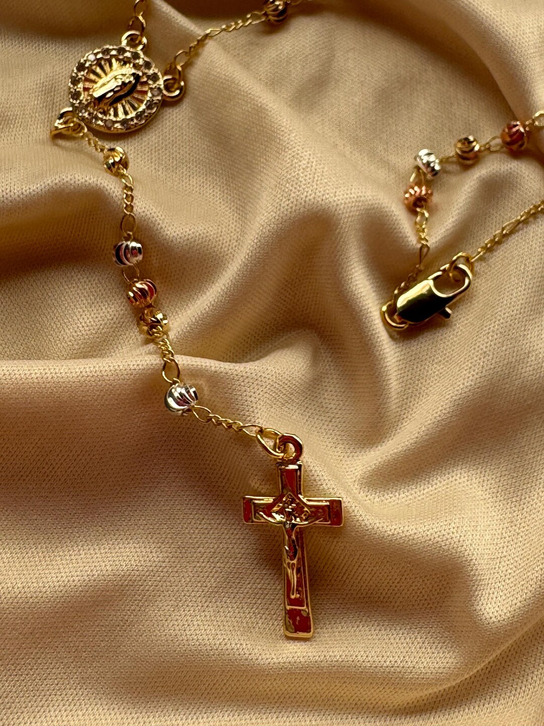 Rose Gold and Gold Rosary. Stainless Steel Non Tarnish. - Etsy