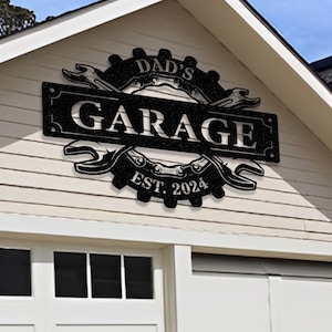 Personalized Garage Sign: Custom Metal Wall Art, Man Cave Decor - Etsy